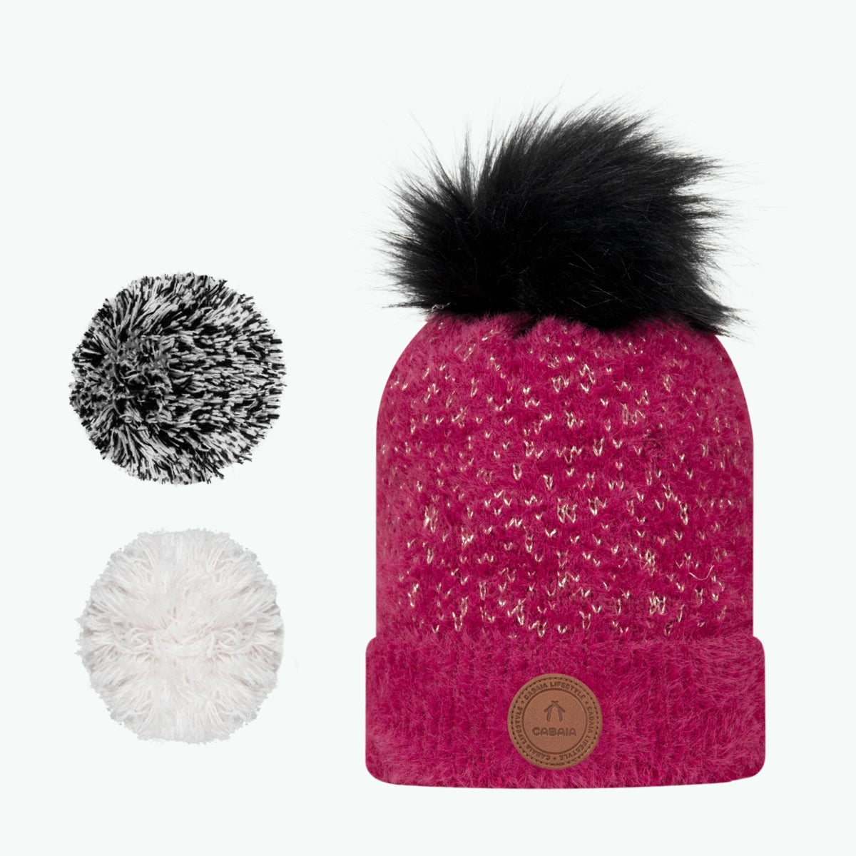 Beanie Angel Face Black Burgundy Polar