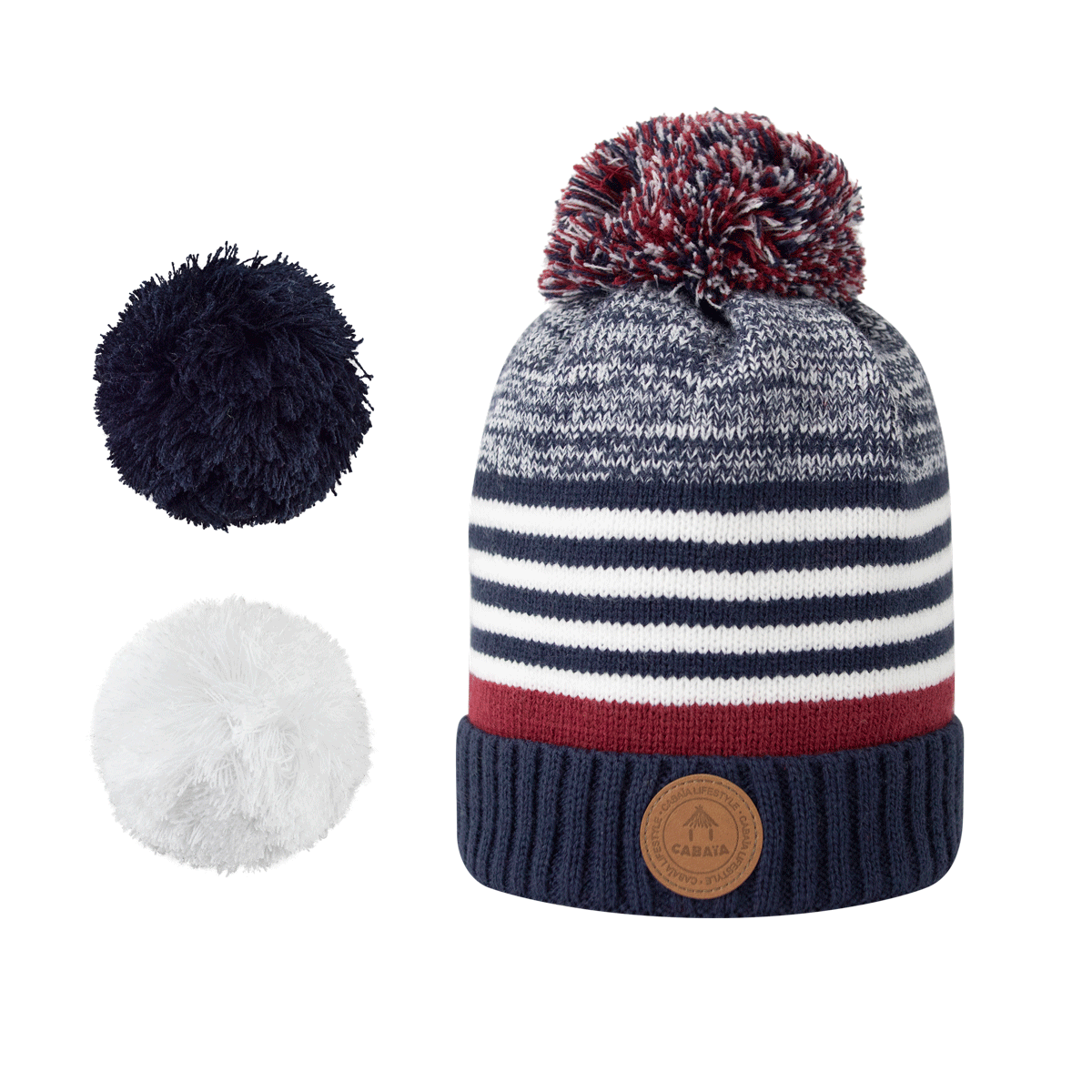 Beanie with interchangeable bobbles Cabaia