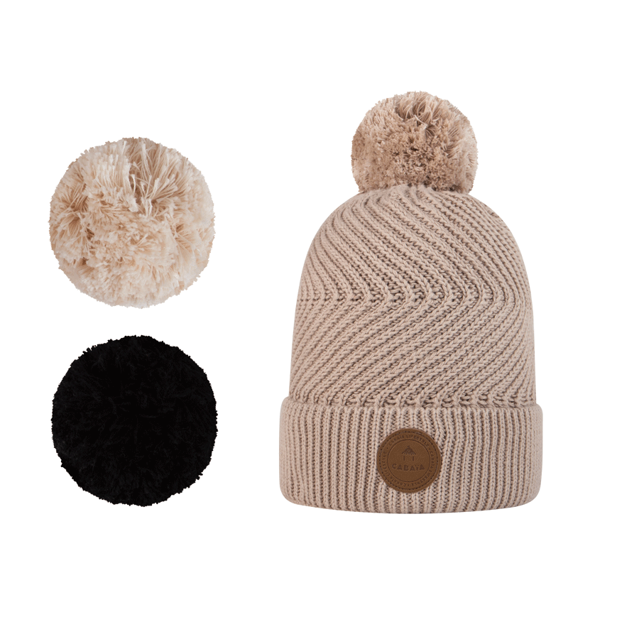 Beanie recycled with interchangeable bobbles Cabaia